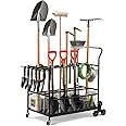 Amazon.com: Heavy-Duty Garden Tool Organizer for Garage with 2 Stair ...