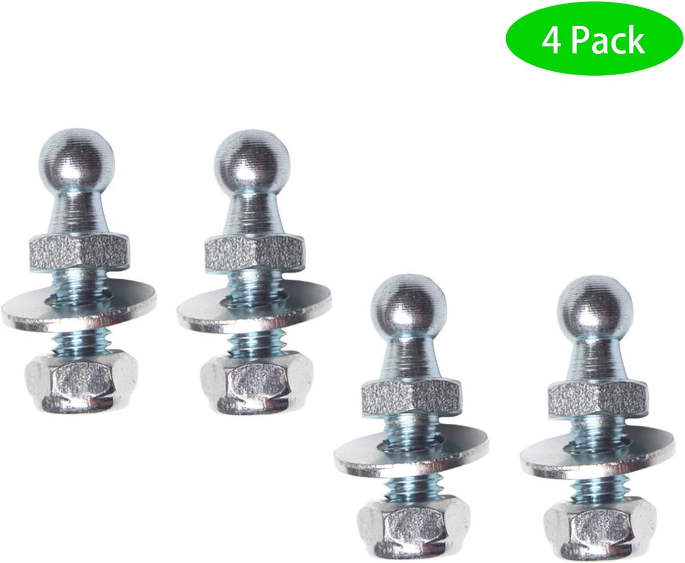 Amazon.com: Monrand 10mm Ball Studs With Hardware, Round Ball Screws Metal for Gas Lift Support ...
