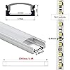 6.6ft/ 2m LED Strip Channel 20-Pack with Milky Cover, End Caps and ...