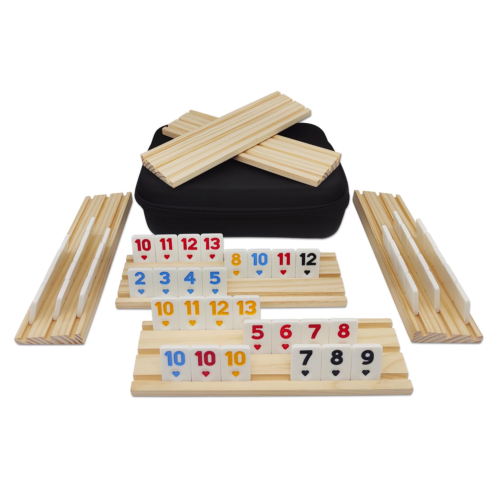 MIDOLITE Rummy Cube 6 Player Edition with 6 Wooden Racks, Rummy Cube ...