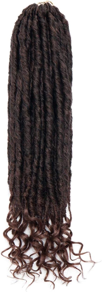 3 bundles Straight Goddess Locs Crochet Hair Faux Locs Crochet Hair ...