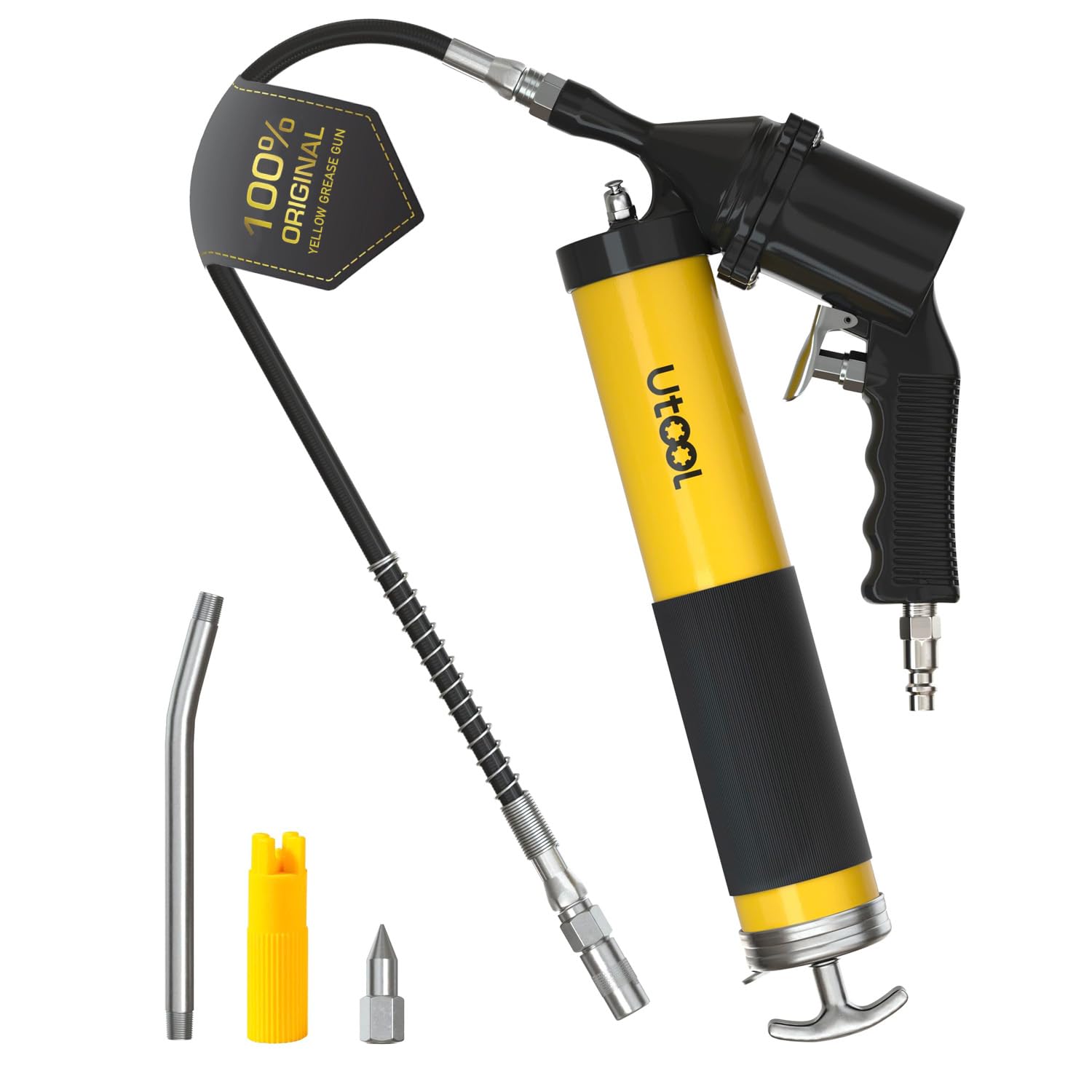 NOT FUNCTIONAL UTOOL Pneumatic Grease Gun, 6000 PSI Air Operated Grease ...
