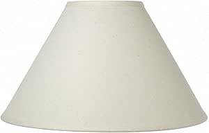 Upgradelights Off White Linen 12 inch Chimney Style Oil Lamp Shade ...