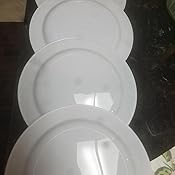 Amazon.com: Disposable Plastic Party Plates Gold Rim, 50 Premium Heavy ...