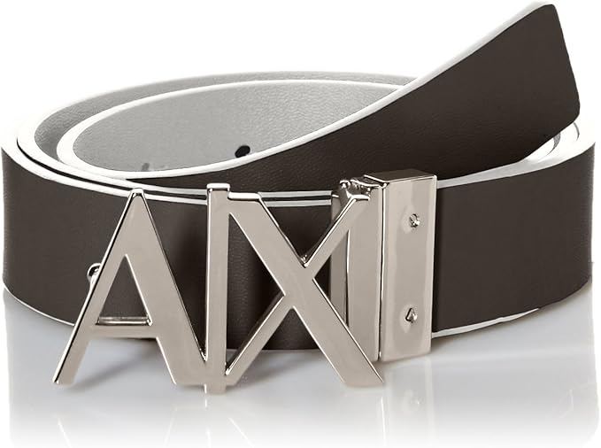 AX Armani Exchange Men's Ax Logo Buckle Hinge Belt at Amazon Men’s Clothing store