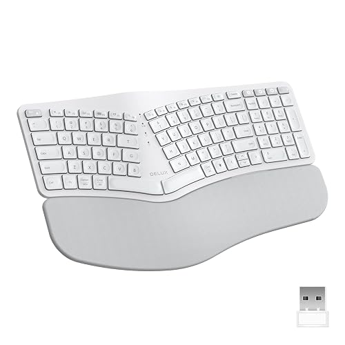 DeLUX Upgraded Ergonomic Wireless Ergo Split Keyboard with Backlit, 2 ...
