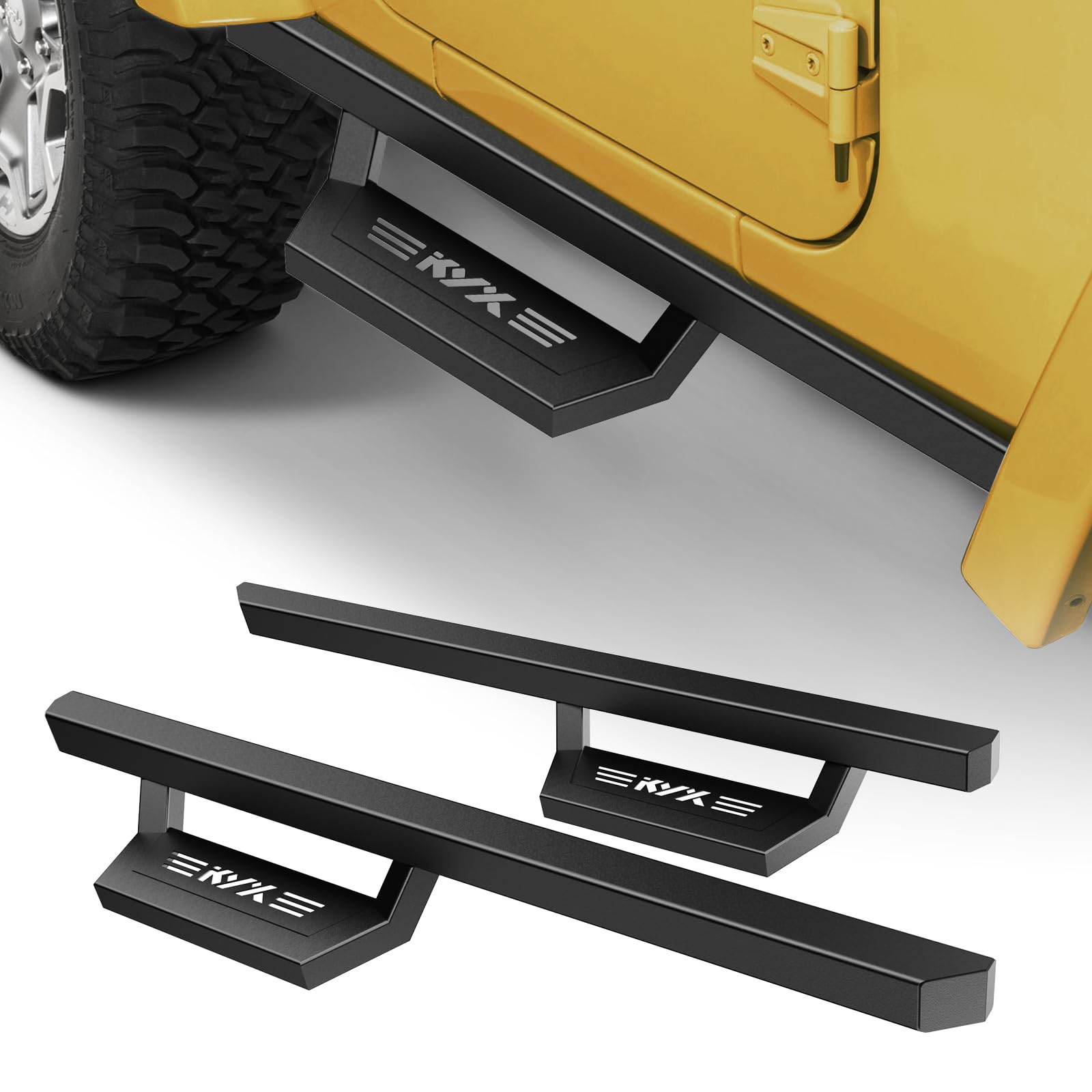KYX Running Boards Compatible with Wrangler YJ/TJ 2 Door 1987-2006, 5 ...