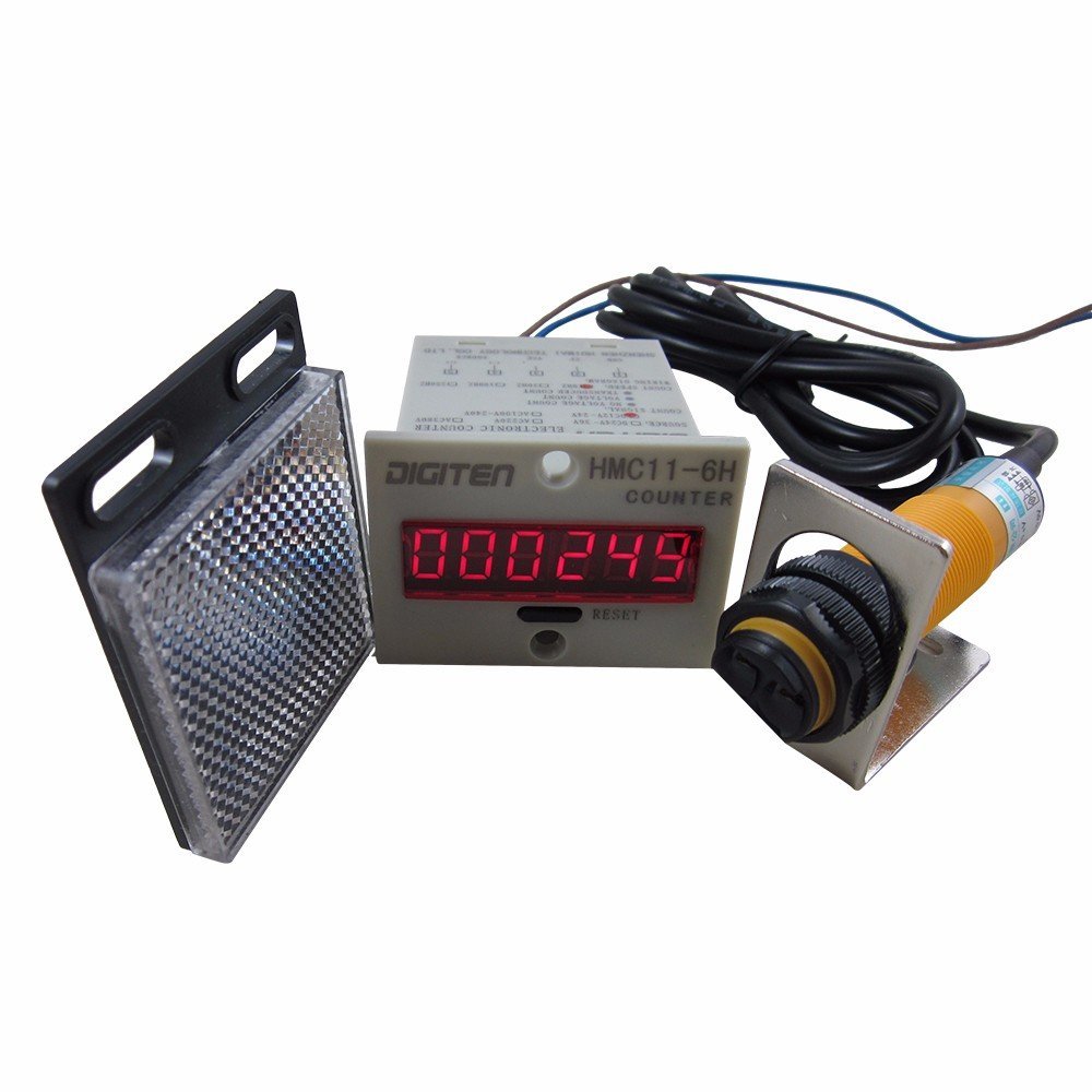 DIGITEN 0-999999 24-36VDC Digital LED Counter , Photo Electric Switch ...