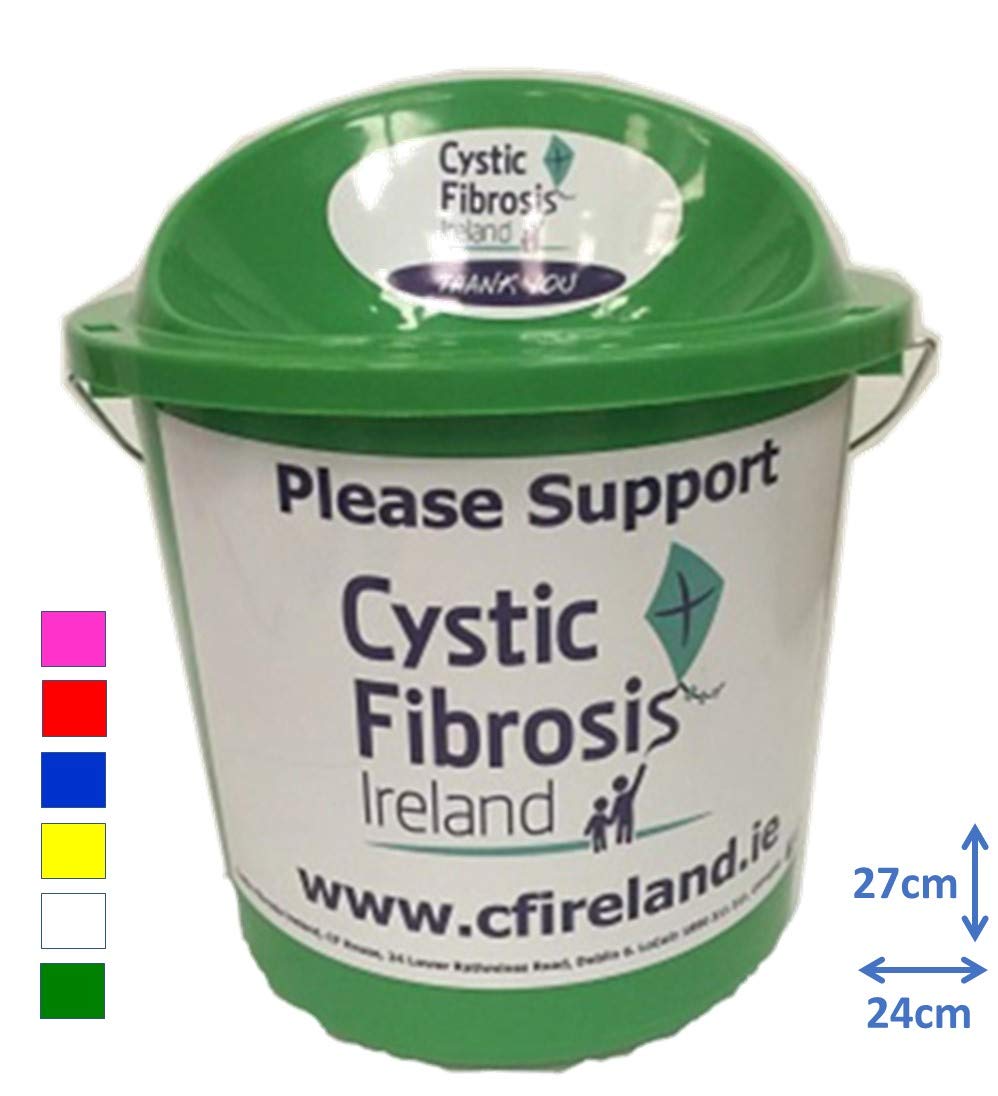 Green Easy Drop Slot Bucket with Twist Lock Secure Lid for Fundraising ...