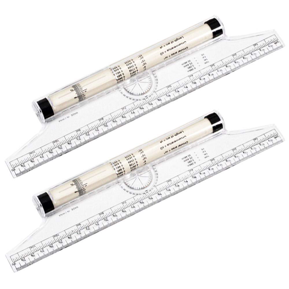 Mua 12 Inch Slide Ruler for Mathematics,2 Pack Multifunctional Drawing ...