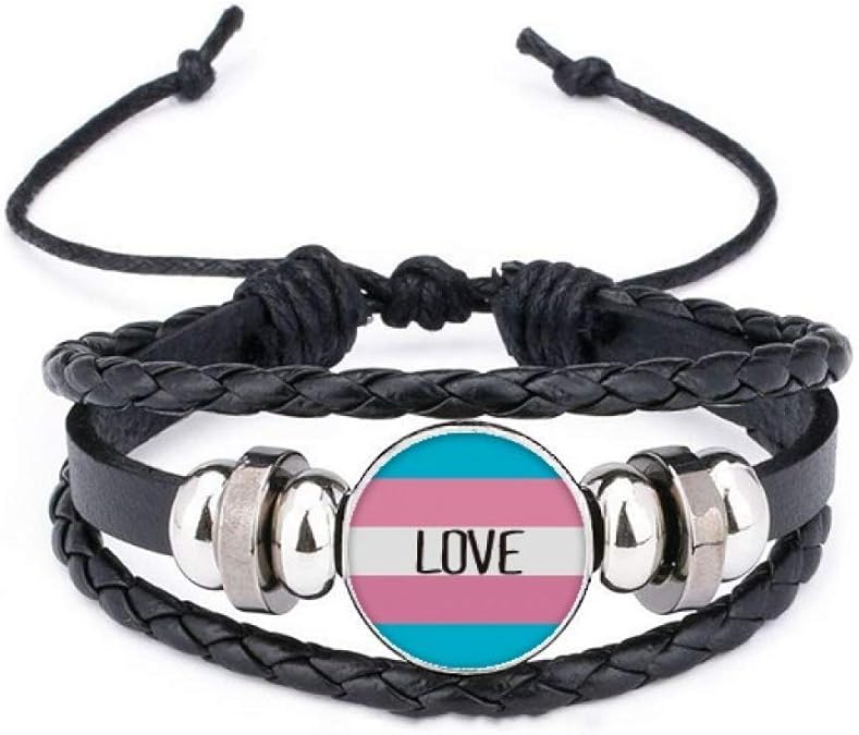 Amazon.com: DIYthinker Love Transgender LGBT Support Bracelet Braided ...