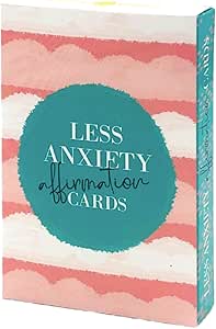 Less Anxiety Affirmation Cards - 45 Beautifully Illustrated Cards to ...