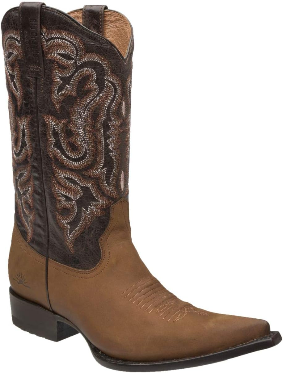 Rio Grande Bota Vaquera Camargo Punta Picuda para Hombre Suela Cuero ...