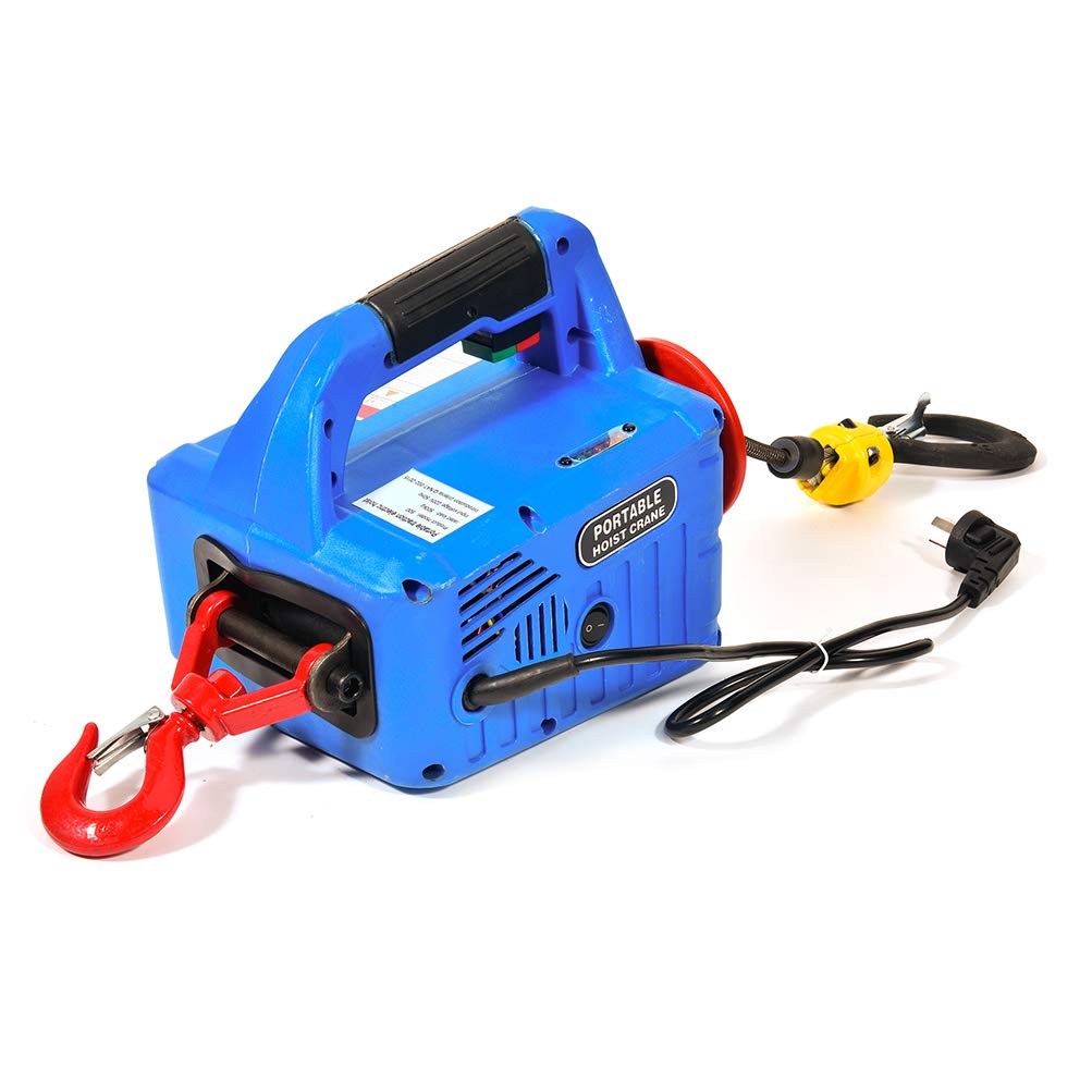 1500W TUPARTS 1100LBS Overhead Winch Crane Powered Wire Hoist w/Remote ...
