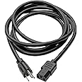 Amazon.com: Tripp Lite Heavy Duty Computer Power Cord, 15A, 14AWG (NEMA 5-15P to IEC-320-C13 ...