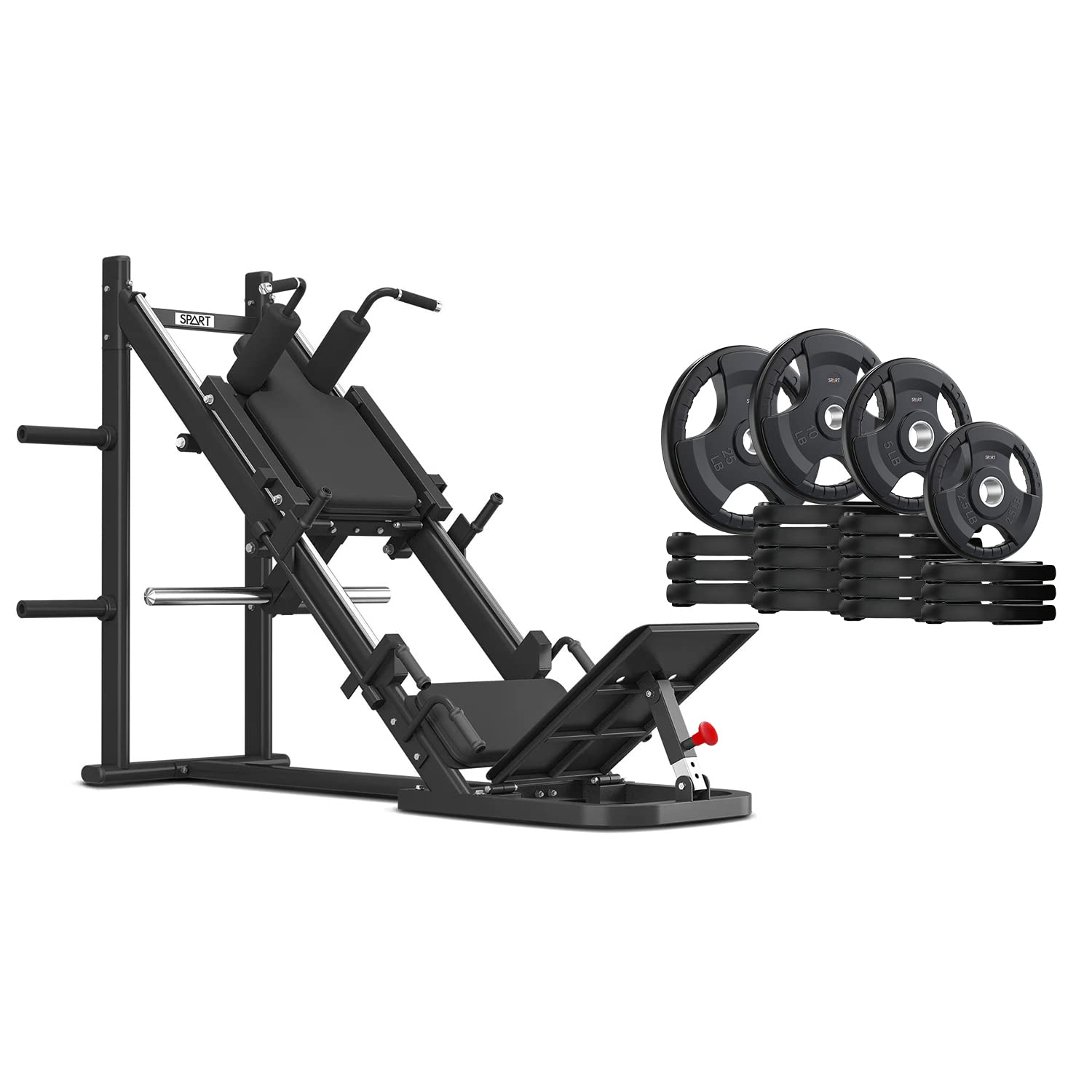 Mua SPART Leg Press Hack Squat Machine With Black Grip Weight Plates ...