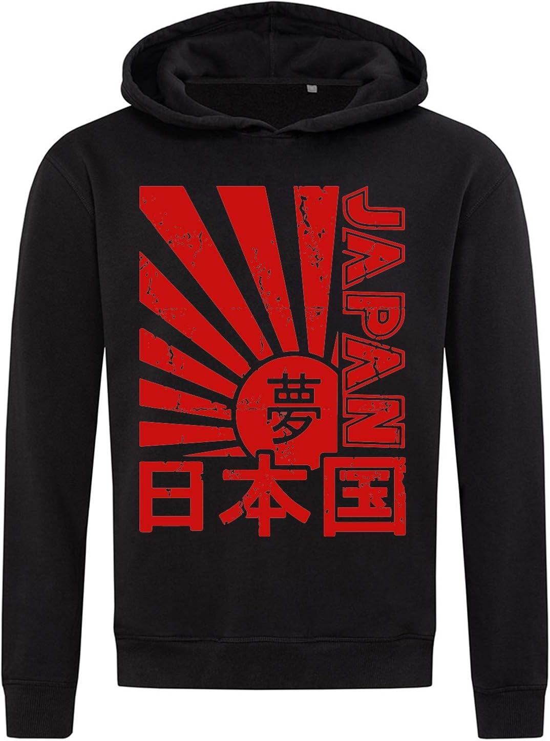 Japan Kanji Styled Red Rising Sun Unisex Hoodie: Amazon.co.uk: Clothing