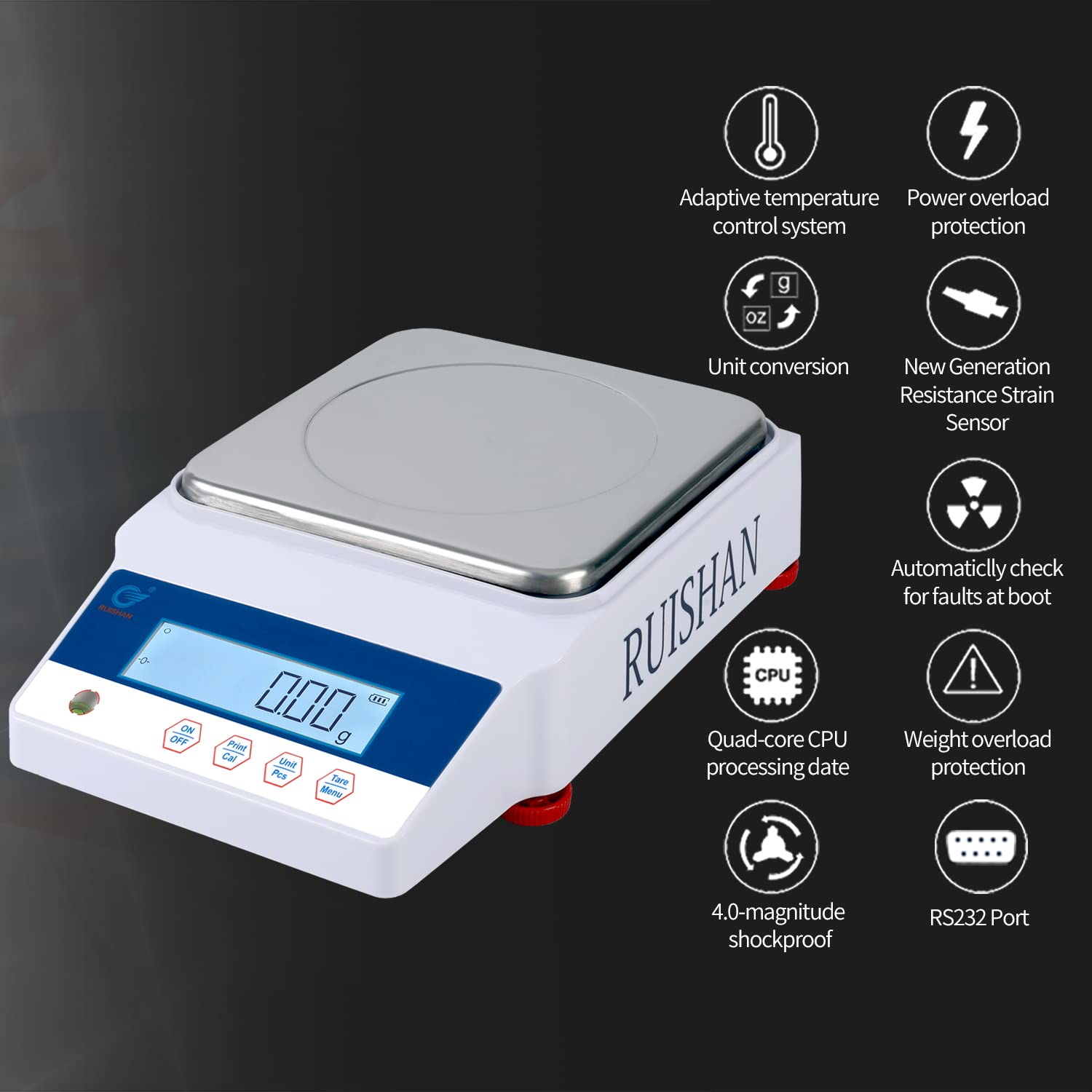 RUISHAN Lab Scale 1000gx0.01g Accurate Analytical Balance Digital ...