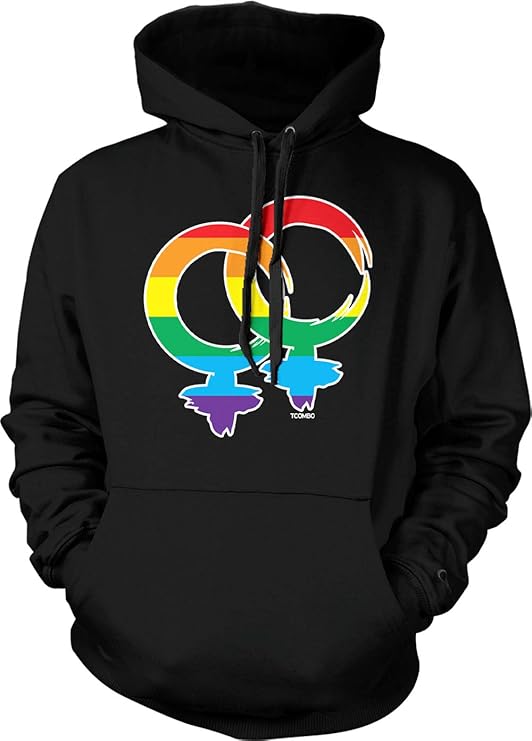 Amazon.com: Lesbian Gender Symbol - LGBTQ Pride Unisex Hoodie ...
