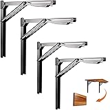 Amazon.com: Ultrawall 24 inch Black Sturdy Folding Shelf Brackets ...