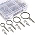 Amazon.com: Swpeet 300Pcs Sliver Key Chain Rings Kit, 100Pcs Keychain Rings with Chain and ...
