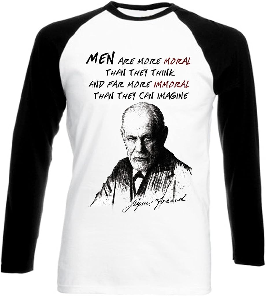 teesquare1st Men's Sigmund Freud Men Quote Freud Black Long Sleeved T ...