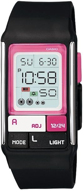 Casio Damen-Armbanduhr Digital Kunststoff schwarz LDF-52-1AEF: Amazon ...