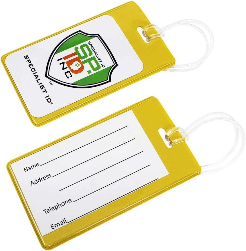 Amazon.com : 25 Pack - Bright Backpack ID Luggage Tags for Student ...