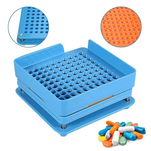 100 Löcher Kapselfüller mit Spreizer Kapselfüllgerät Filler Manuell ...