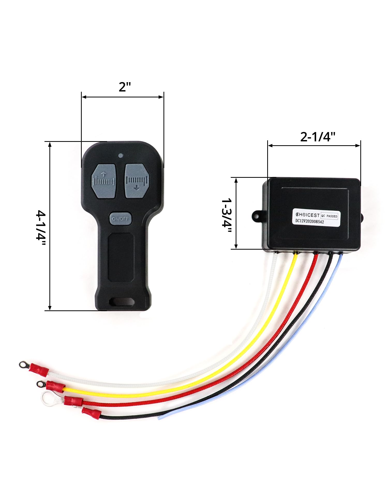Mua QWORK 12V Car Wireless Winch Electric Remote Control, 4 Pack ...