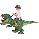 Amazon.com: One Casa Inflatable Costume Dinosaur Riding T Rex Air Blow ...