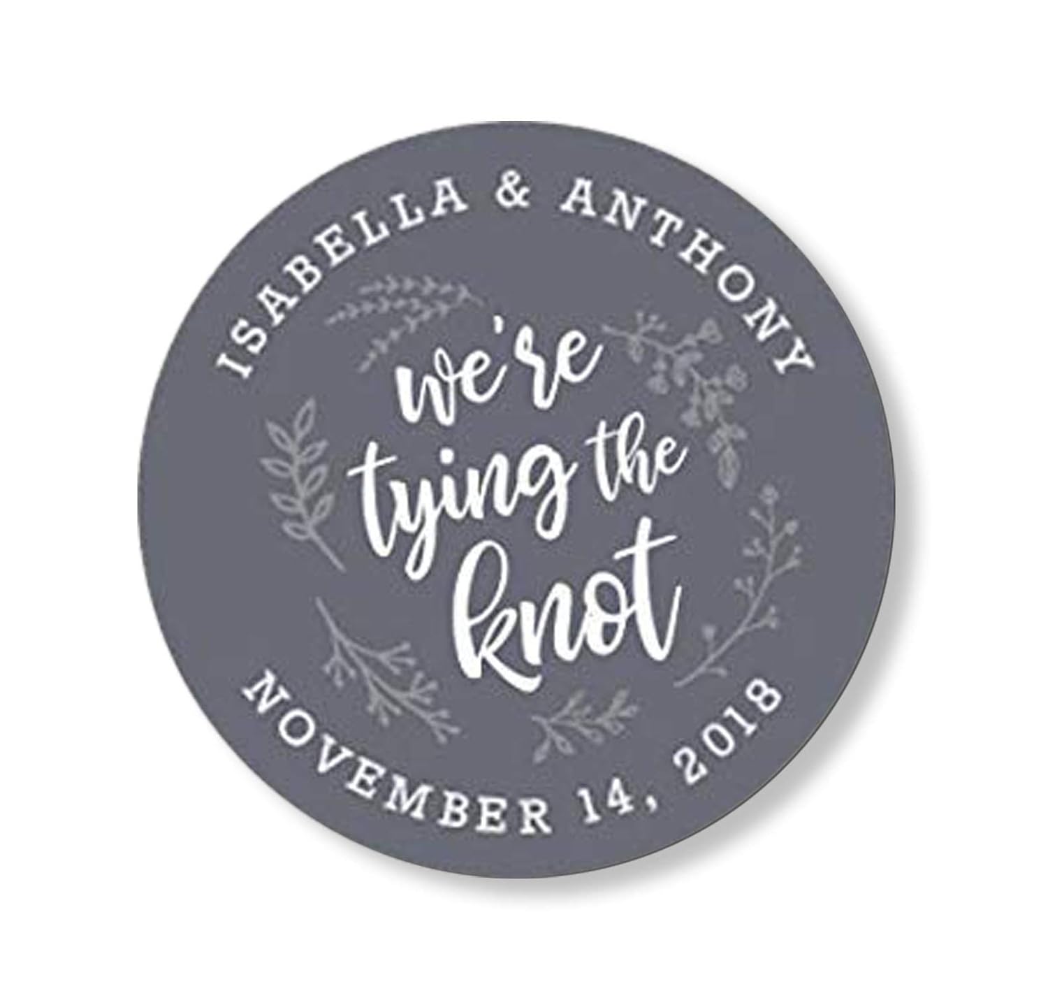 Amazon.com: We're Tying the Knot Stickers, Wedding Favor Stickers ...