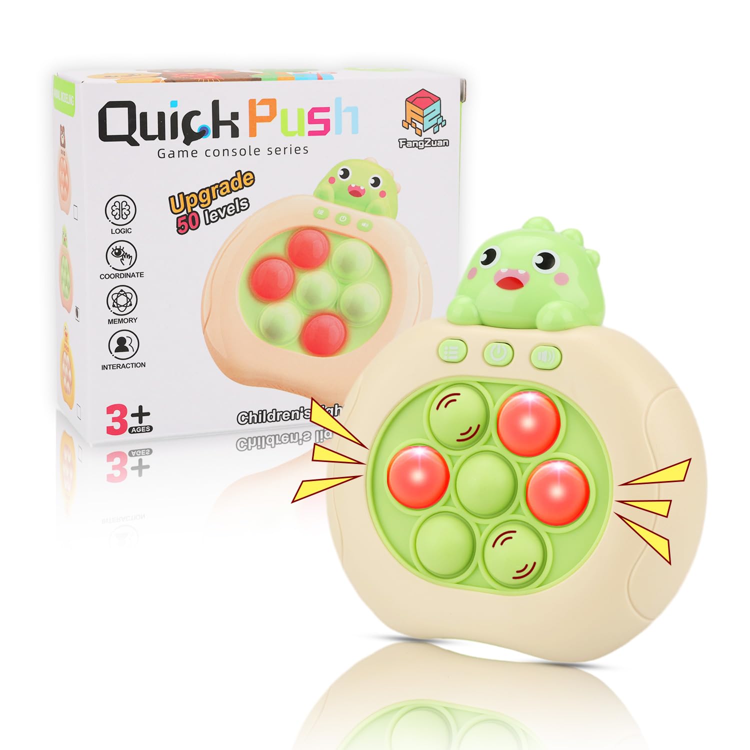 OAKTECH Quick Push Console with Instant Sound Feedback | Handheld Fast Speed Pushing Game | Pop ...