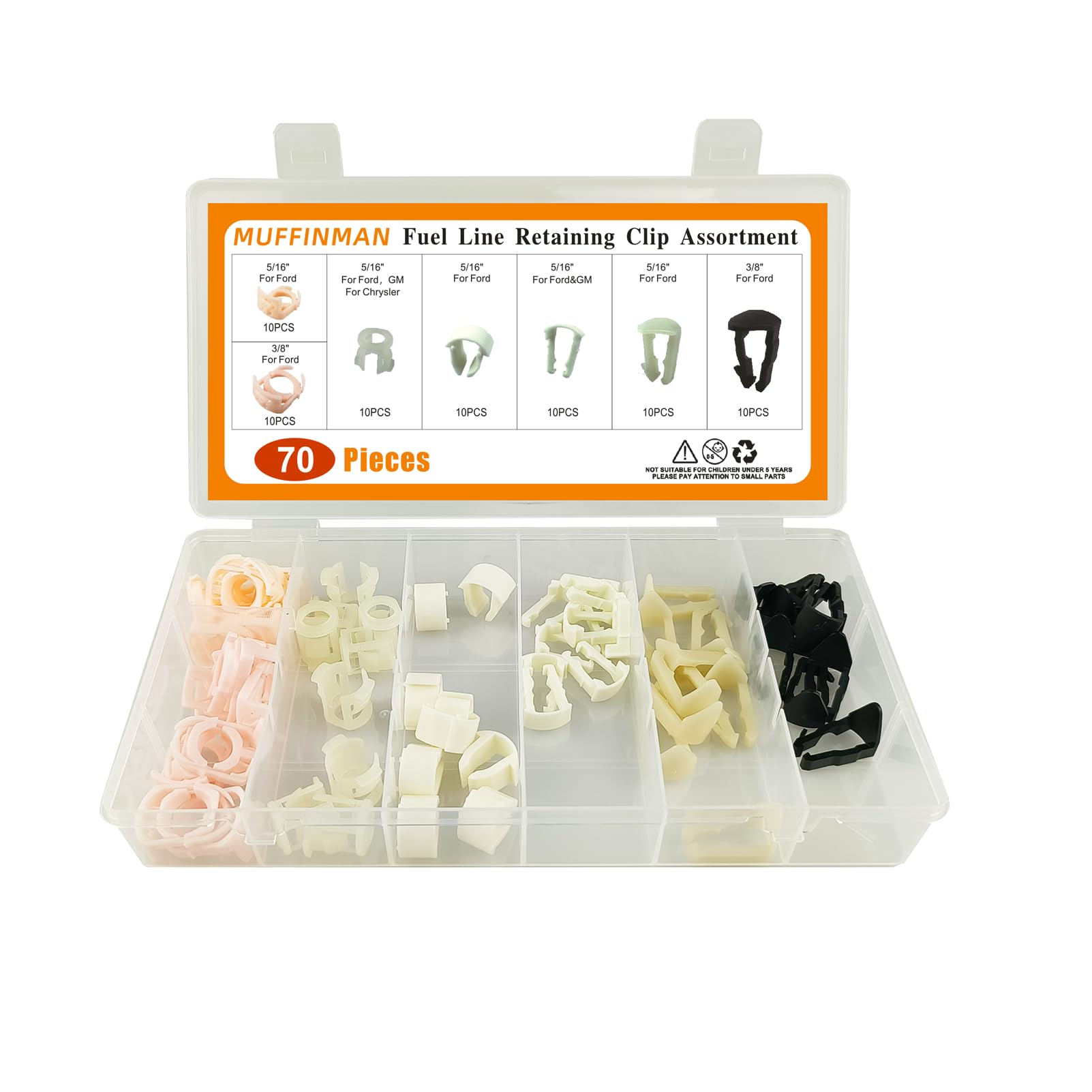 Mua 70 Pieces Fuel Line Retaining Clip Assortment Kit Fuel Line ...