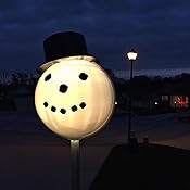 Amazon.com: Snowman Head Christmas Outdoor Light lightpost / Lamppost ...