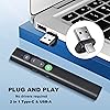 Rechargeable Presentation Clicker for PowerPoint, USB-C/A Green Laser ...
