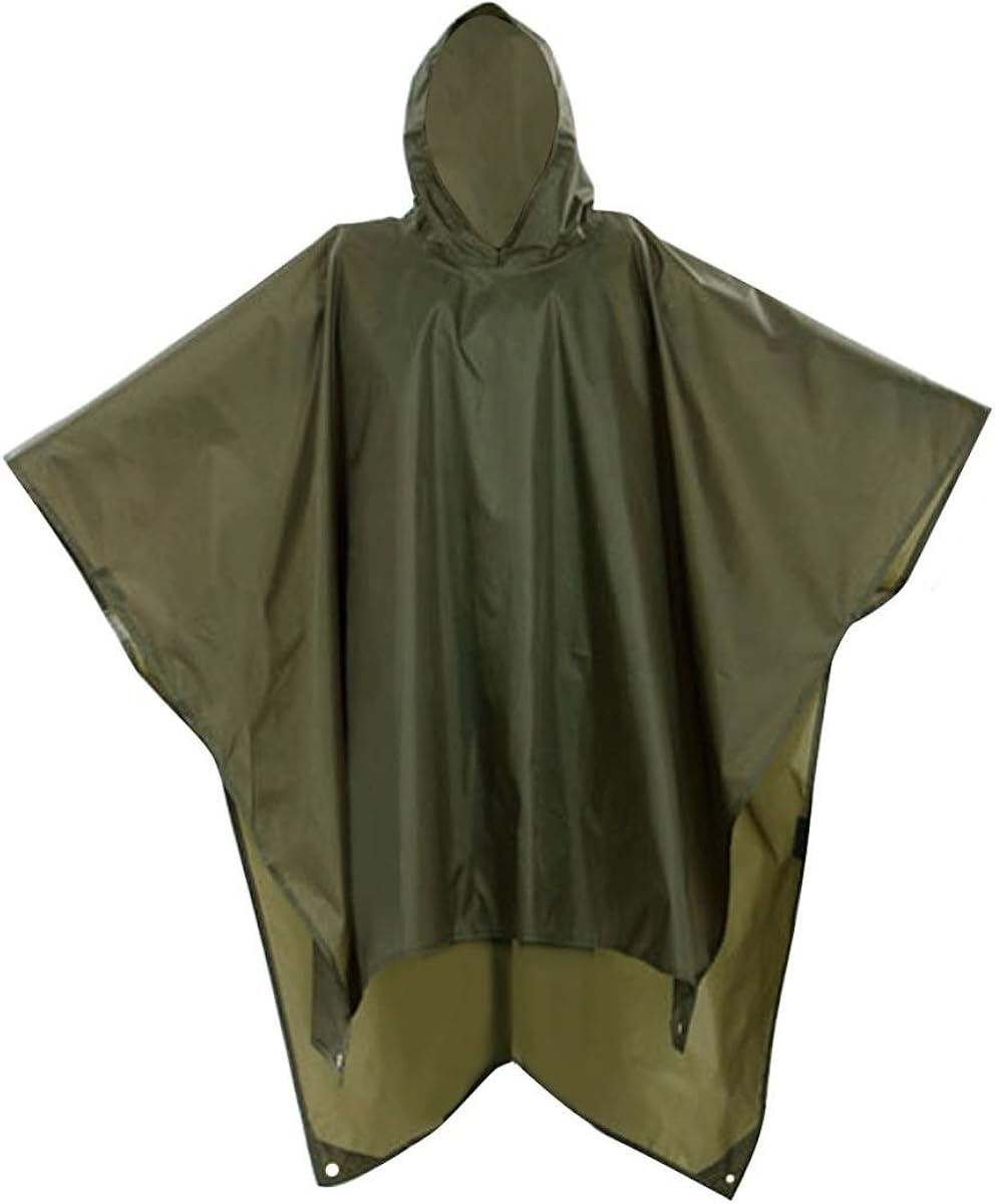 Rain Ponchos Waterproof for Adults Reusable with Hood Multifunction 3 ...