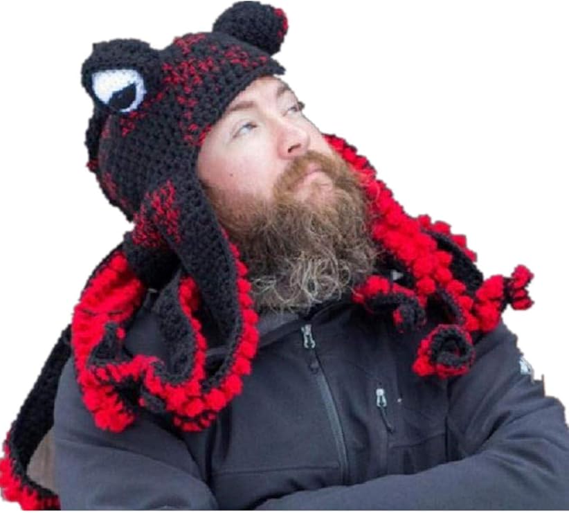 Octopus hat.Funny Hats,Octopus Tentacle Hat,For Men Winter Warm,Unique ...