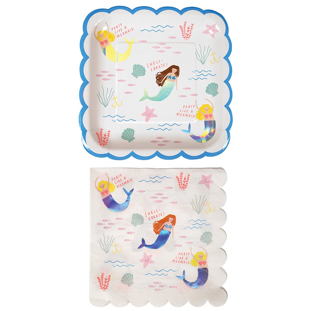 Amazon.com: Meri Meri Let's Be Mermaids Party Collection Cupcake Kit ...