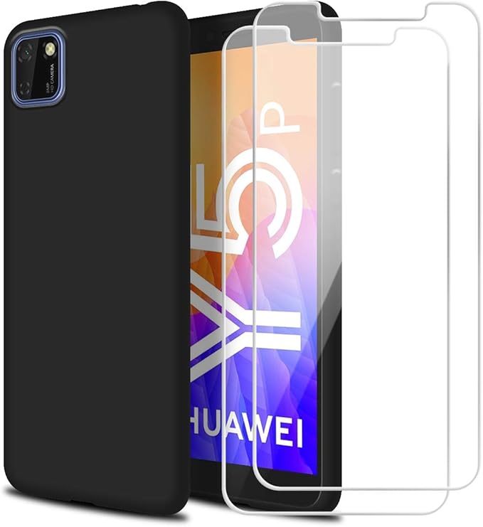 Reshias Funda para Huawei Y5P con Dos Cristal Templado Protector de ...