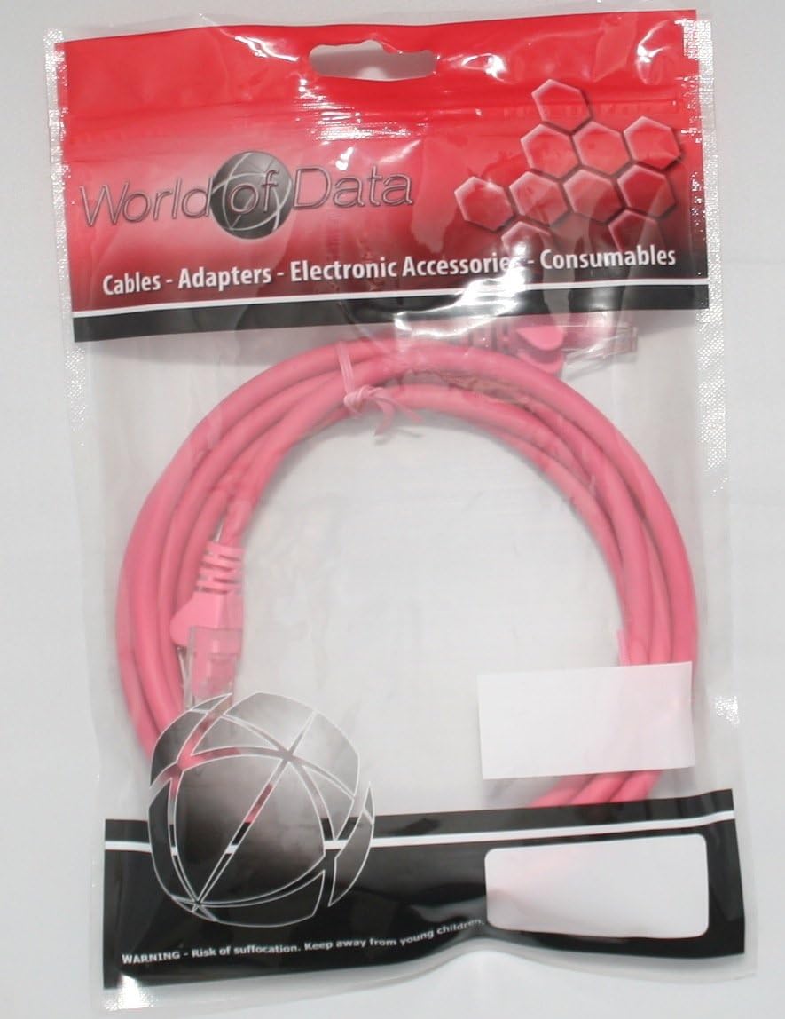 World of Data 0.5m PINK CAT6 Network Cable – Ethernet – LAN – Patch ...
