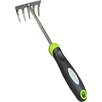 Amazon.com : Hand Cultivator Garden Bow Rake with 5 Steel Tines,Hand ...