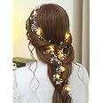 Amazon.com : Yean Led Bride Wedding Hair Vine Long Light Up Bridal ...