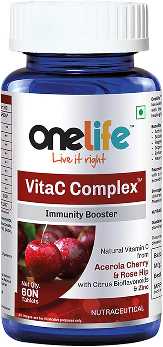 Onelife VitaC complex: 60 Tablets(Natural Vitamin C form Acerola cherry ...
