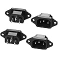Amazon.com: JSADZKJ IEC320 C14 Panel Mount Adapter Plug C14 Male 3Pin ...