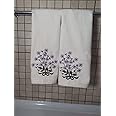 Amazon.com: Hand Towels Set of 2 Embroidered Rose -Embroidered Flower ...
