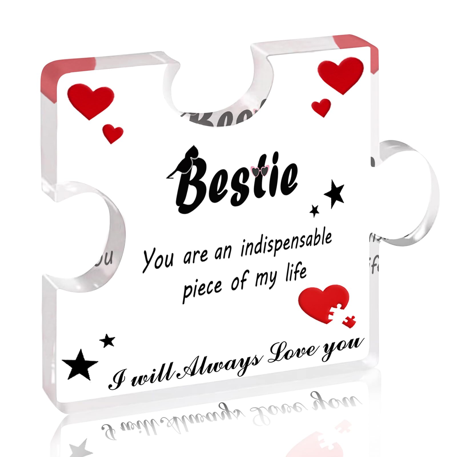 Hellmei Best Friend Birthday Gifts for Women Engraved Acrylic Puzzle ...
