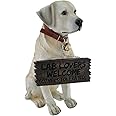Amazon.com : Labrador Retriever Garden Statue with Reversible Welcome ...