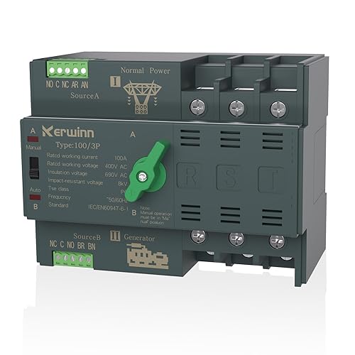 Mini ATS Automatic Transfer Switch 100 amp Manual Transfer Switch Power ...