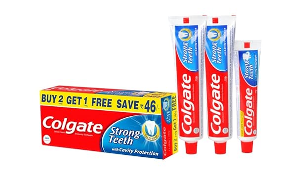 Buy Colgate Dental Cream Toothpaste - 200 g (Pack of 2) with 1 Free ...